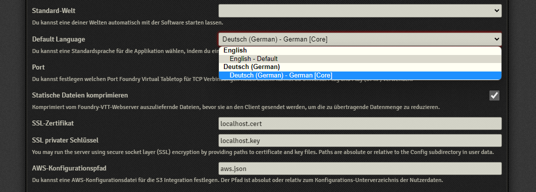 Core Translations Do Not Appear For Selection In The Configuration Tab Even After Restart