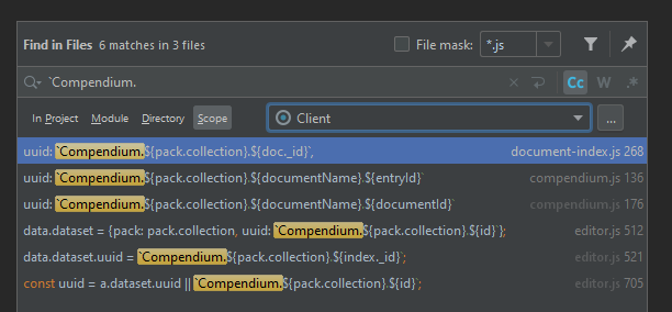 Add Uuid To Indexed Compendium Documents And `getuuidid` Method To Compendium Collections To