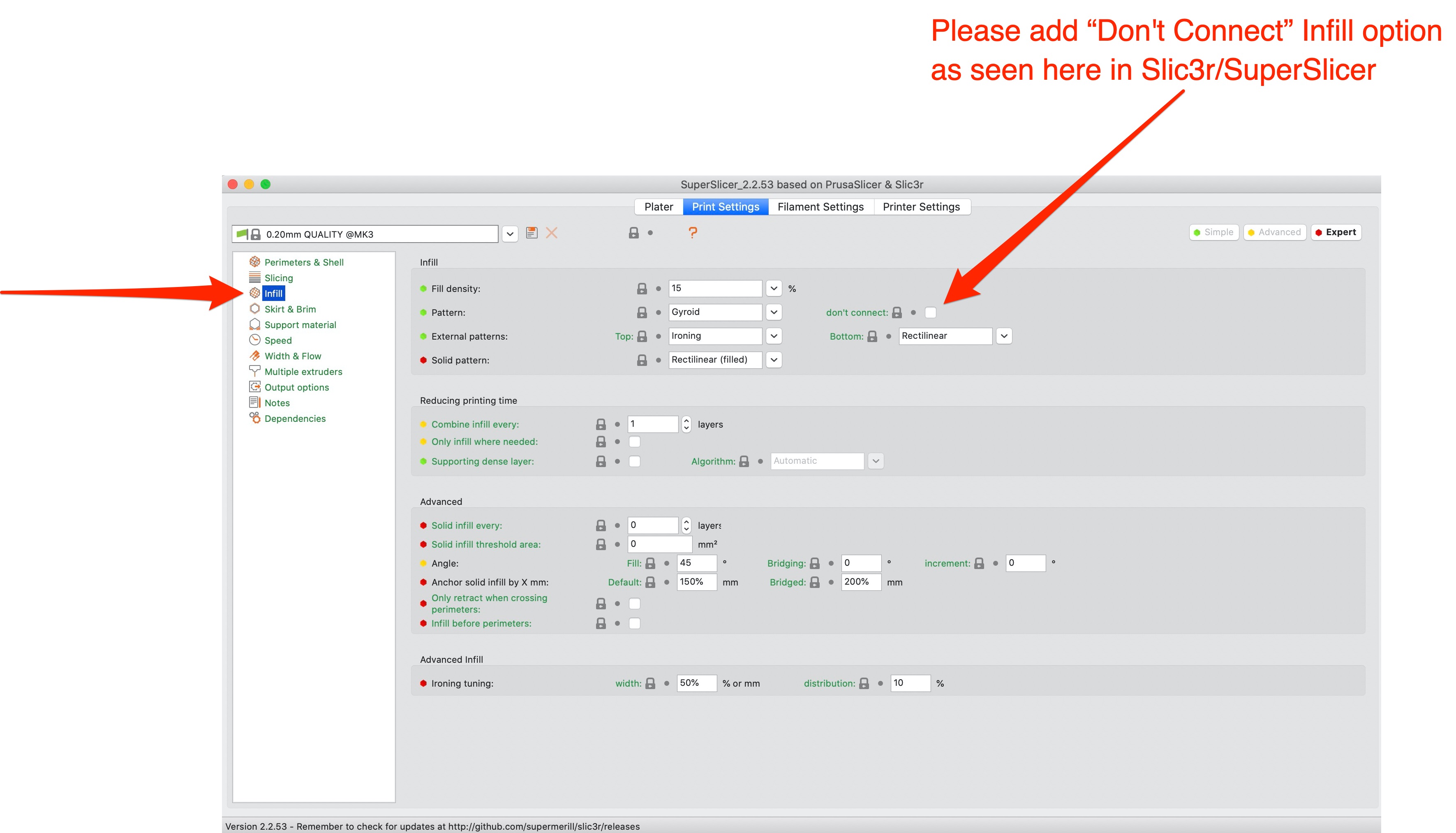Please add “Don't Connect” Infill option as in Slic3r/SuperSlicer · Issue #5078 · prusa3d ...