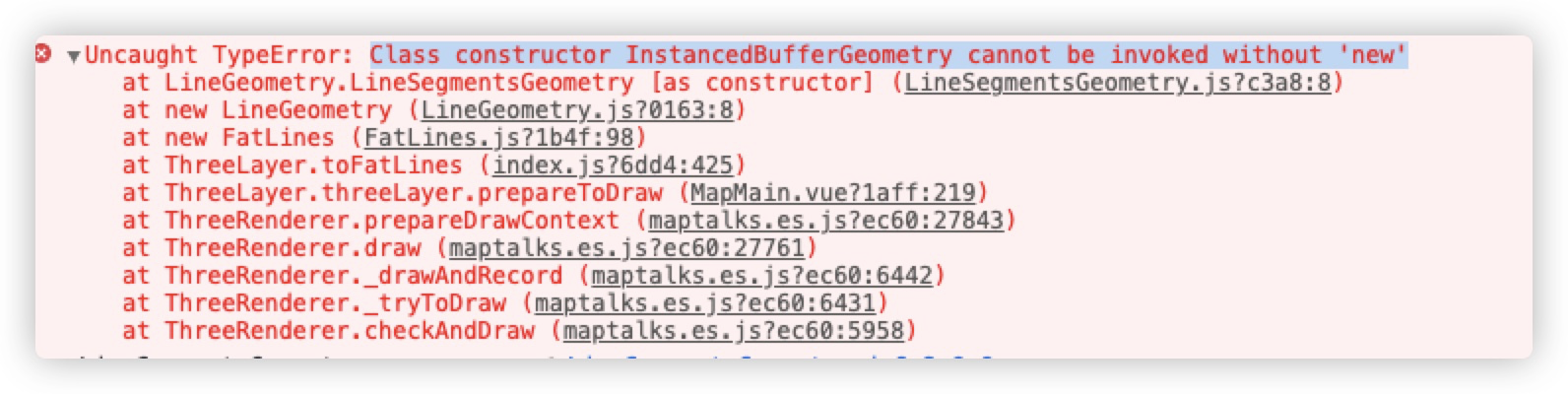 three版本: "^0.129.0" 不兼容 · Issue #316 · maptalks/maptalks.three · GitHub