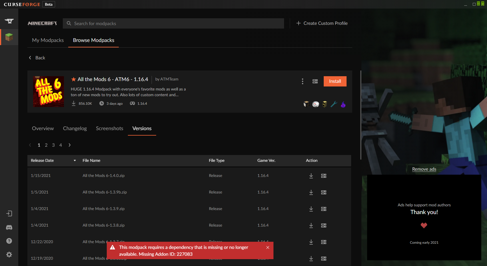 ATM[1.4.0] No longer able to download a pack due to a missing dependency · Issue #888 ...