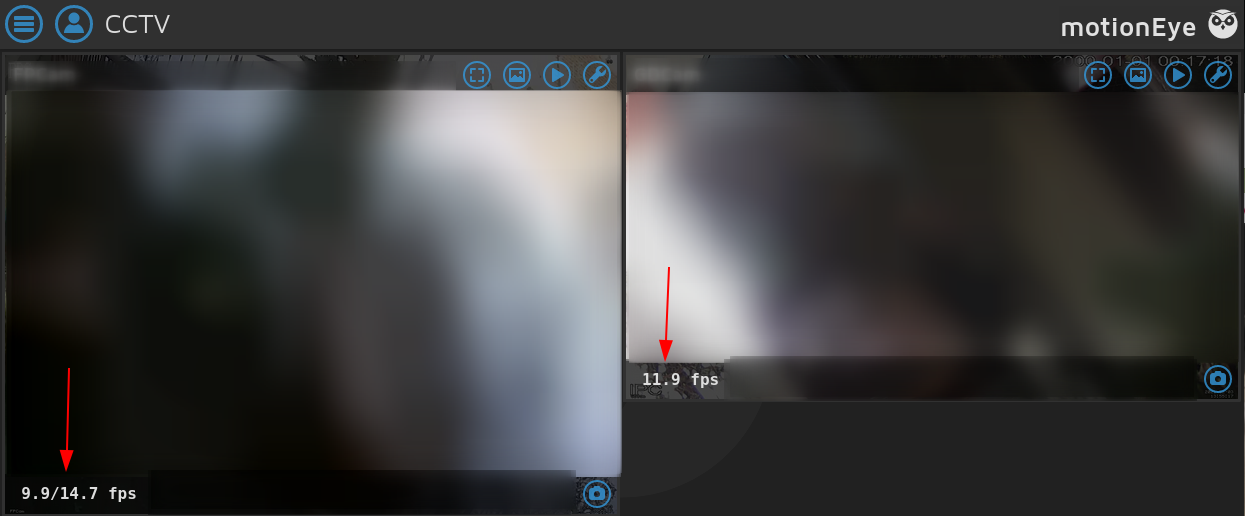 Added 2nd camera and only shows 1 FPS counter overlay · Issue #2021 · motioneye-project ...