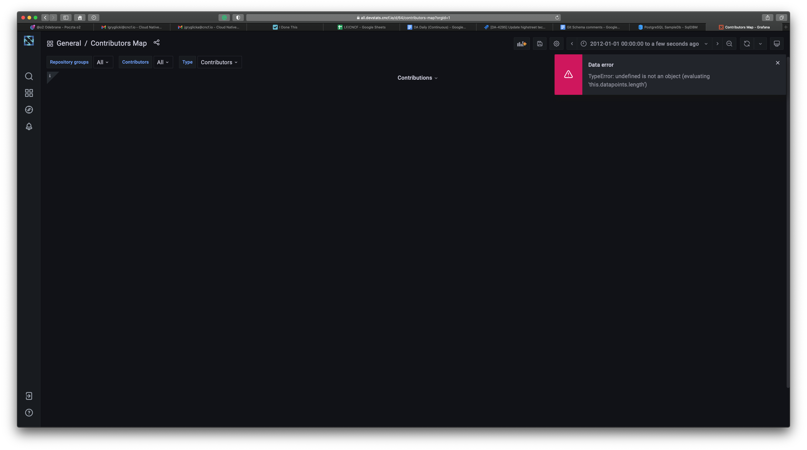 Grafana Worldmap Panel Shows Data Error Undefined Is Not An Aobject In Grafana V806 Was Ok