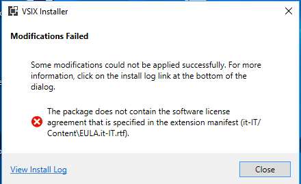 Vsix installation error when installing on non-english Visual Studio · Issue #656 · microsoft ...