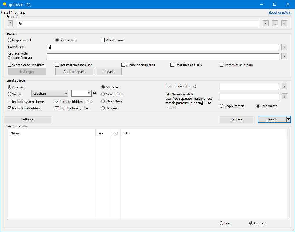 "Limit search" -> "Include ..." check boxes get unchecked when using presets · Issue #324 ...