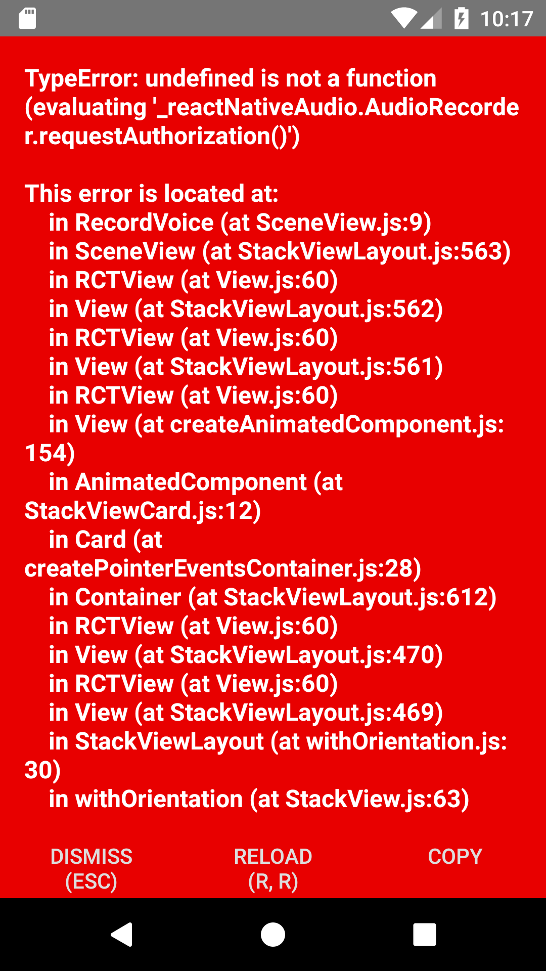 reactNativeAudio.AudioRecorder.requestAuthorization()') Error · Issue #280 · jsierles/react ...