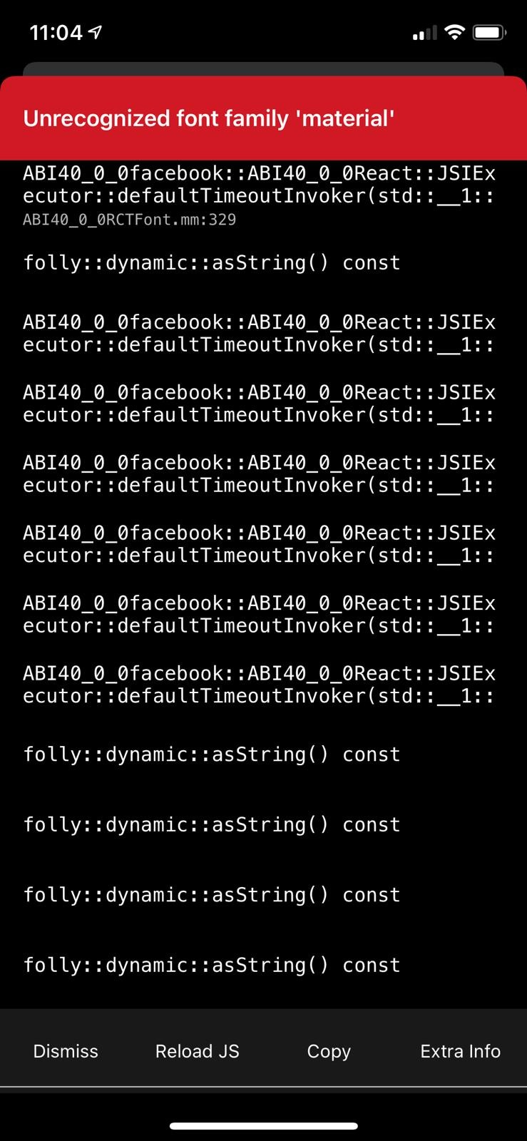 Unrecognized font family 'material' after upgrading to expo 4 · Issue ...