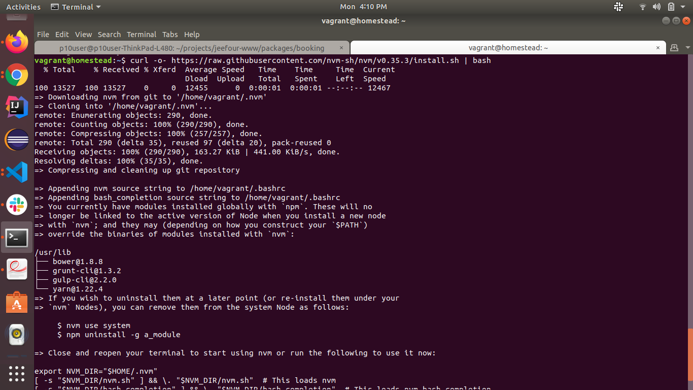 Issue in installing nvm inside vagrant box. · Issue #2210 · nvm-sh/nvm · GitHub