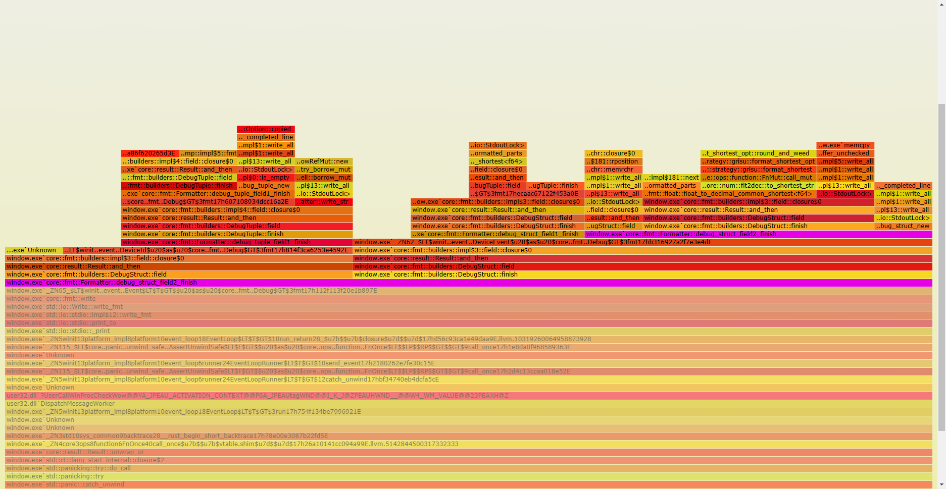 Random/intermittent "Input data ends in the middle of a stack." error on Windows with softbuffer ...