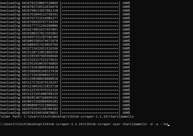 Only download 30 videos. · Issue #184 · drawrowfly/tiktok-scraper · GitHub