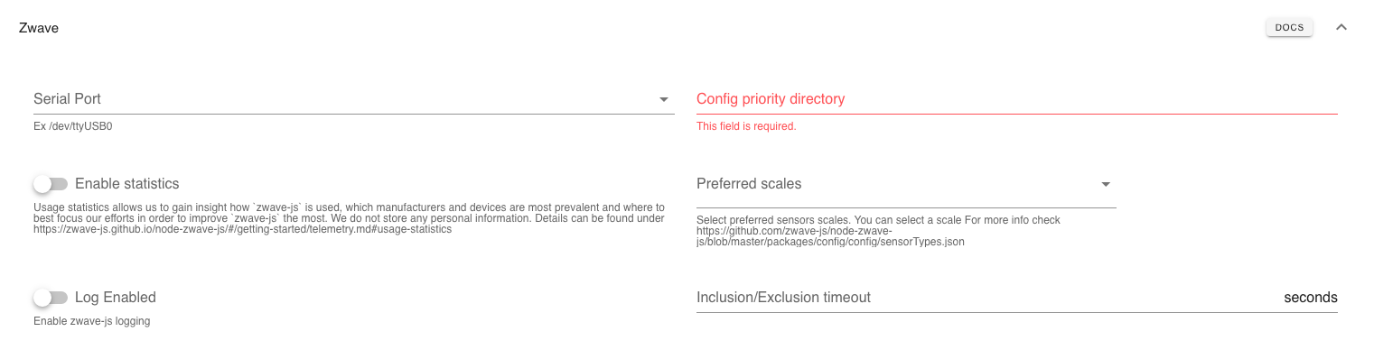 [question] Zwave not working after config files update · Issue #1772 ...