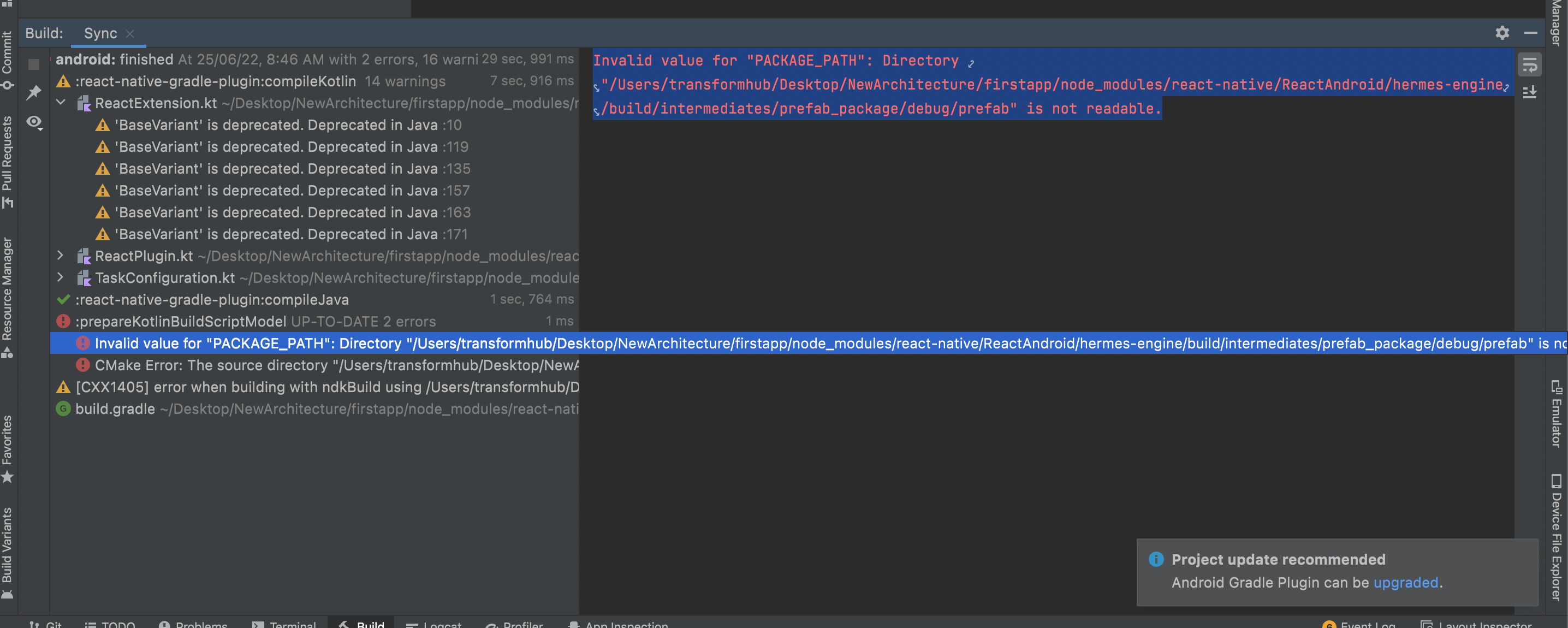 Execution failed for task ':ReactAndroid:hermes-engine:configureBuildForHermes'. · Issue #34059 ...