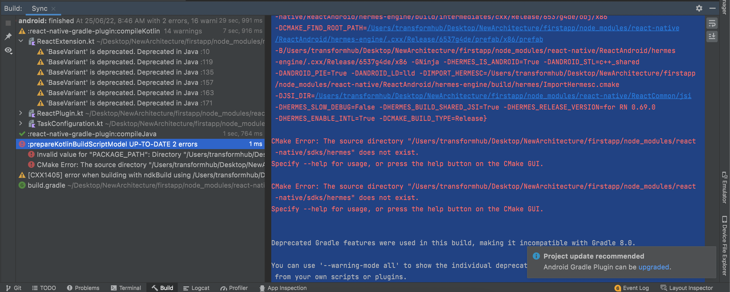 Execution failed for task ':ReactAndroid:hermes-engine:configureBuildForHermes'. · Issue #34059 ...
