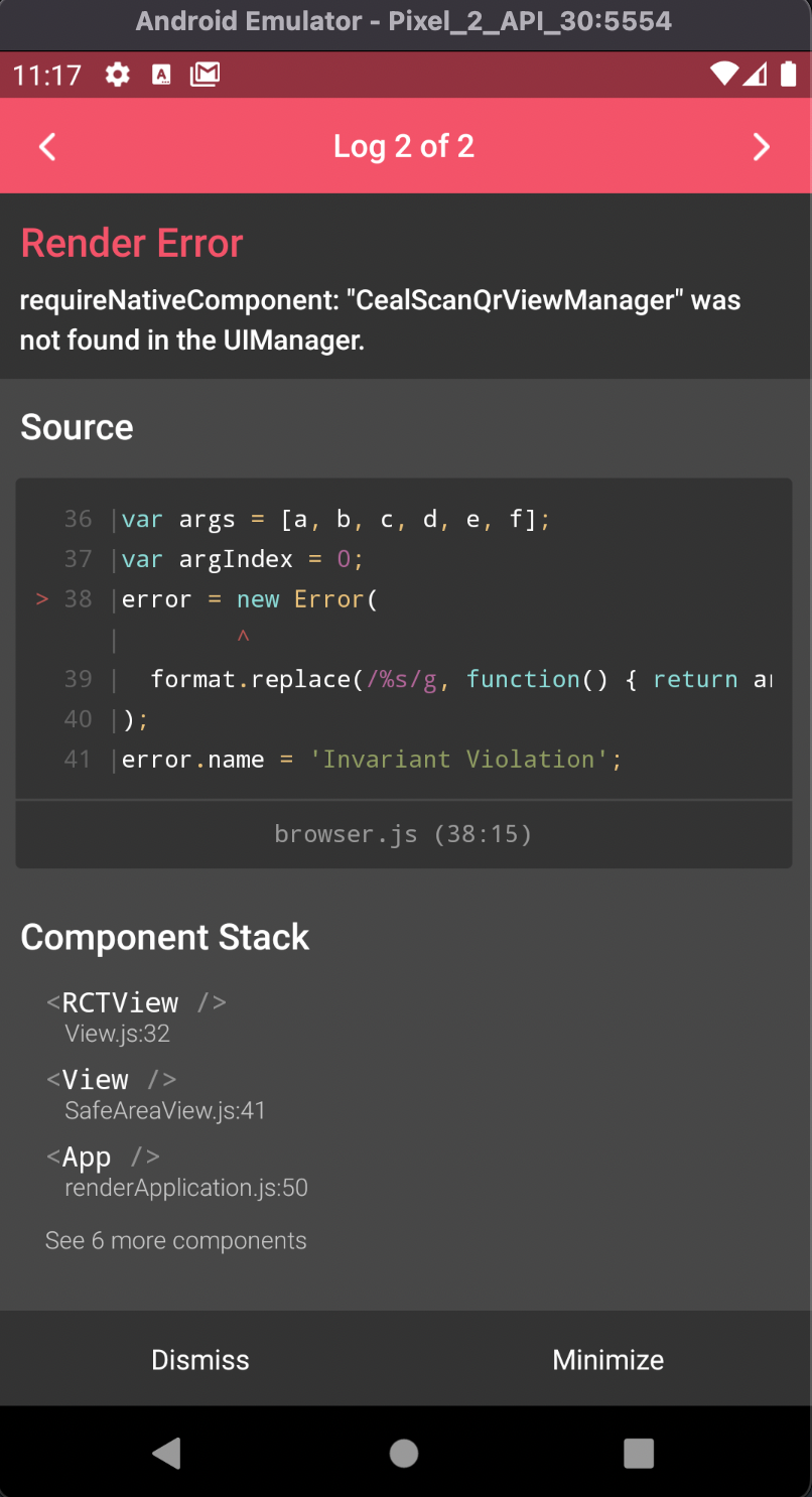 requireNativeComponent CealScanQrViewManager was not found in UIManager · Issue #34588 ...