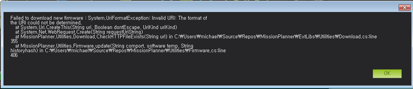 Previous Firmware(AP V3.8.5) upload Issue · Issue #1915 · ArduPilot/MissionPlanner · GitHub