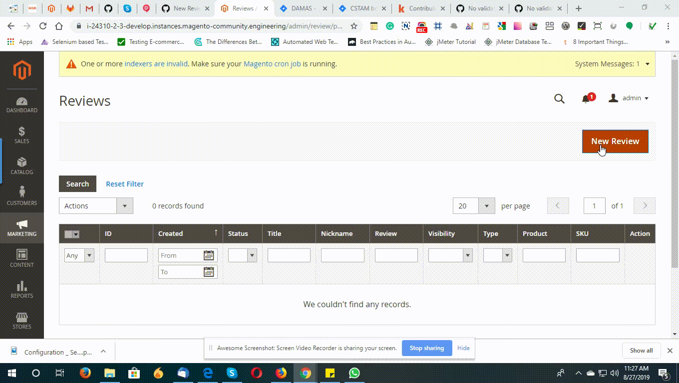 New Review form is redirected to review grid · Issue #24310 · magento/magento2 · GitHub