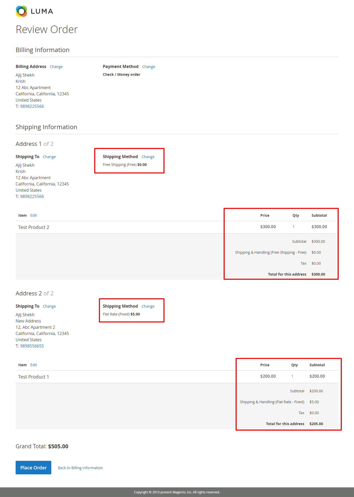 Wrong shipping amount calculation when checkout with multiple address is used. · Issue #24938 ...