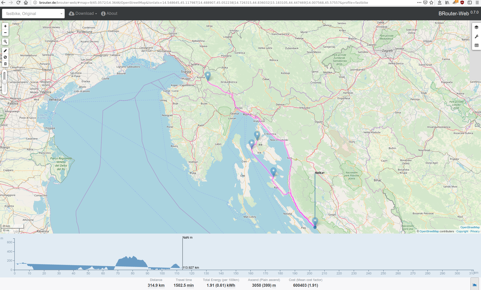 NaN elevation breaks elevation profile · Issue #147 · nrenner/brouter-web · GitHub