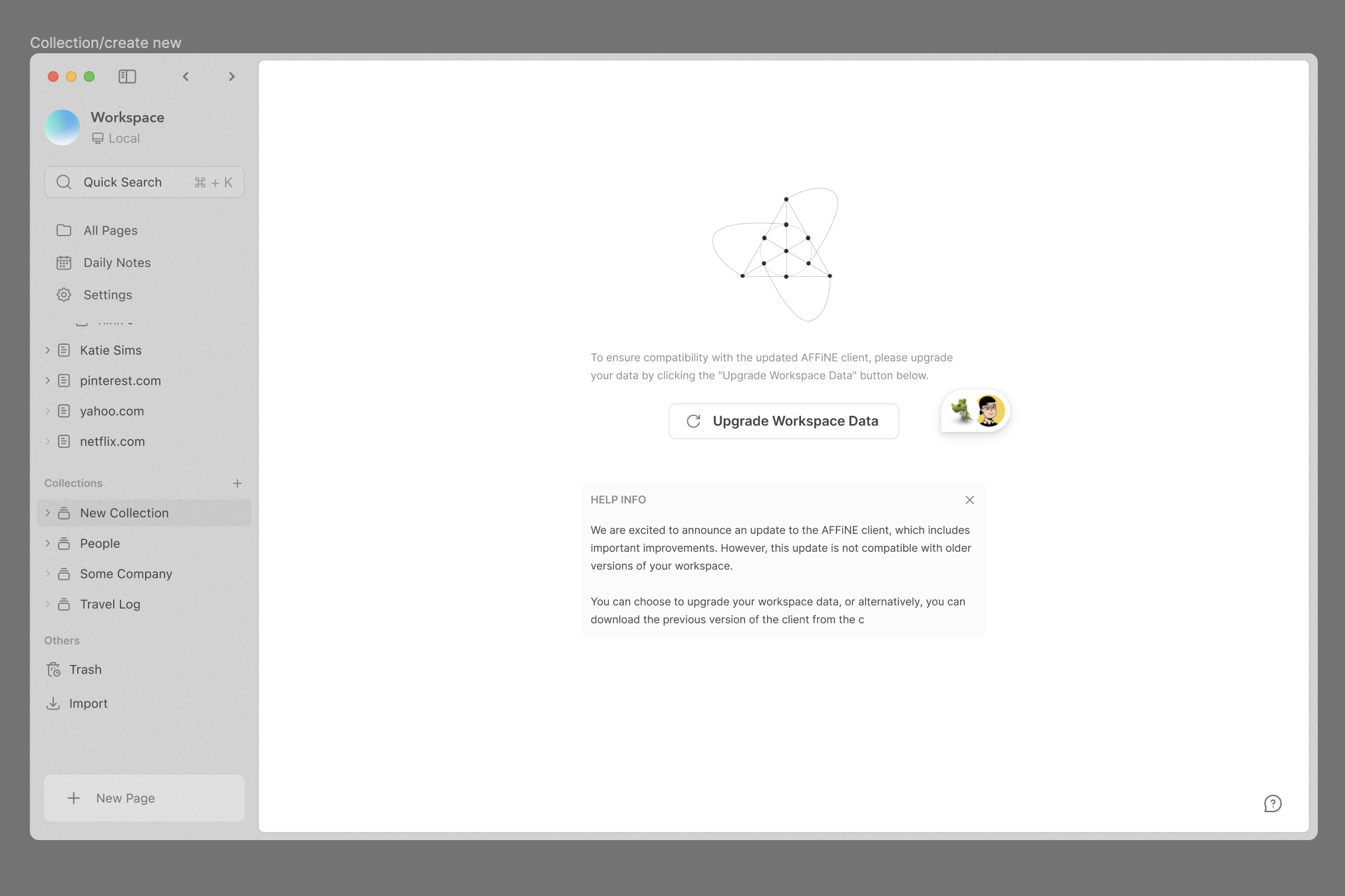When first logging in to the cloud, part of the previously created ...