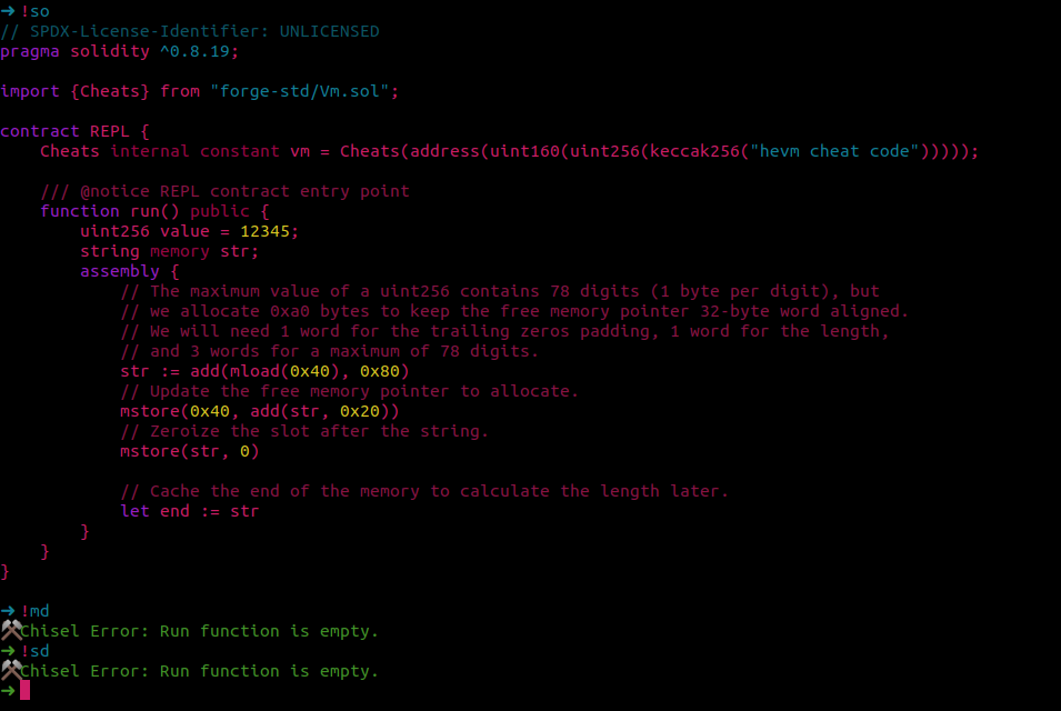 memory and stack dumps break for assembly block in chisel · Issue #4938 · foundry-rs/foundry ...
