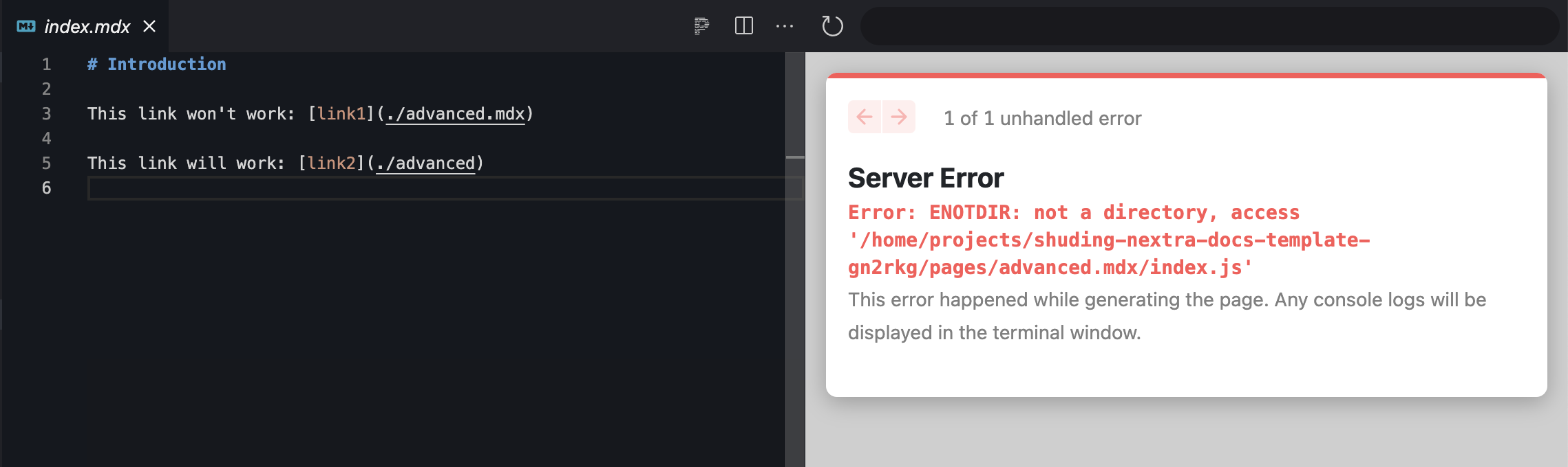 Support Markdown Links With Md Extensions · Issue 1532 · Shudingnextra · Github