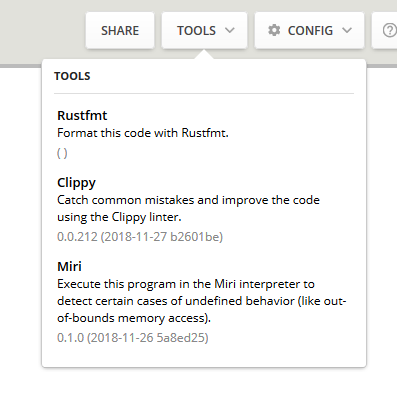 Rustfmt has lost its version string · Issue #437 · rust-lang/rust-playground · GitHub