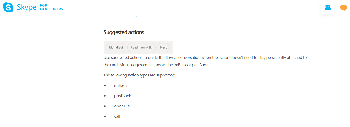 [Bug] Suggested Actions not working in Skype · Issue #3076 · microsoft/botframework-sdk · GitHub