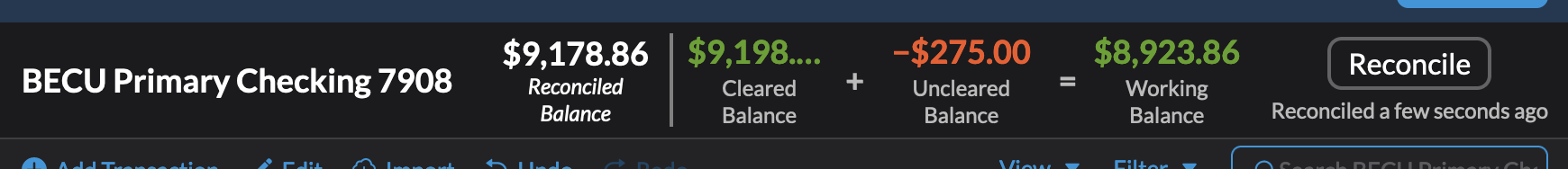 [BUG] ... Reconciled Balance doesn't match reconciliation just completed · Issue #2406 · toolkit ...