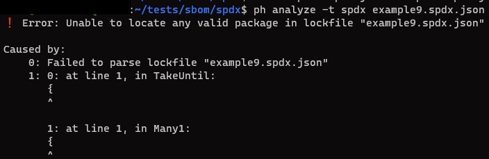 SPDX parser error handling · Issue #1031 · phylum-dev/cli · GitHub