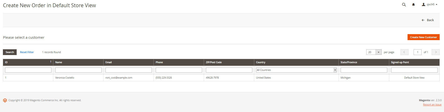 Adminhtml - Create order - no customer selected · Issue #21603 · magento/magento2 · GitHub