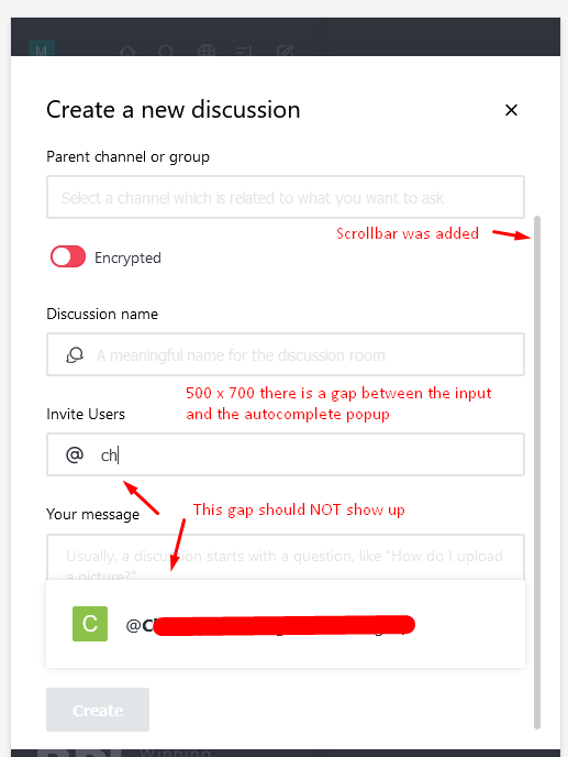 Autocomplete Does Not Show Up On Small Screens · Issue 21455 · Rocketchatrocketchat · Github 