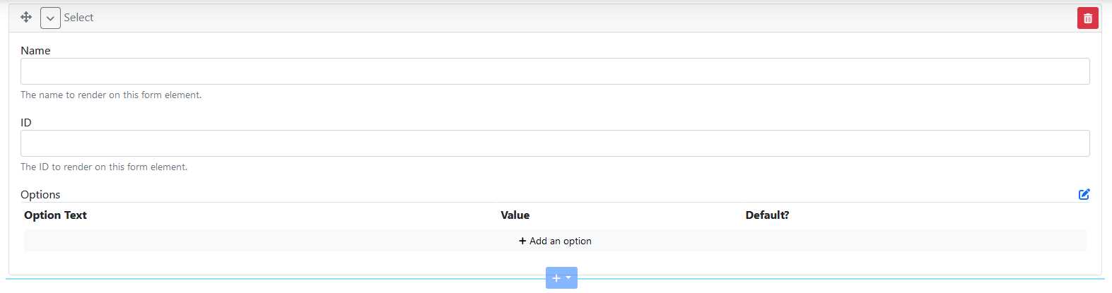 Form SelectInput does not show the options editor when added to the DOM · Issue #12267 ...