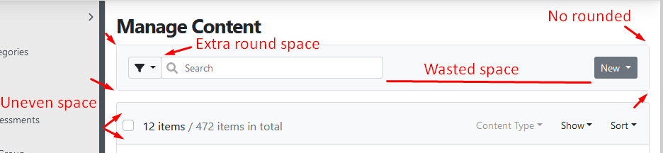 Improve the look of the action bar in all the views · Issue #12367 · OrchardCMS/OrchardCore · GitHub