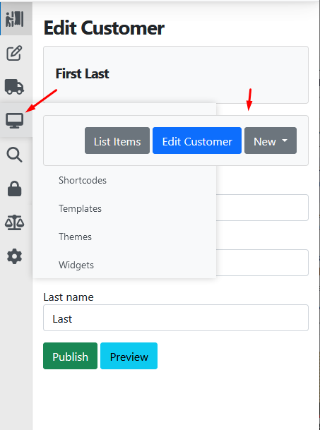The ListPart navigation is showing up over the Admin menu on mobile ...