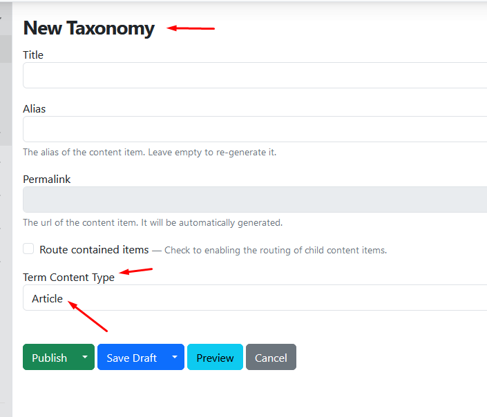 Add Menu Item Placeholder For Taxonomypart And Taxonomyfieldsettings · Issue 14476 · Orchardcms