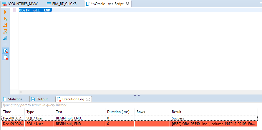 Bug Report Oracle Plsql Scripts Fail Due To Truncated Semicolon · Issue 4760 · Dbeaver