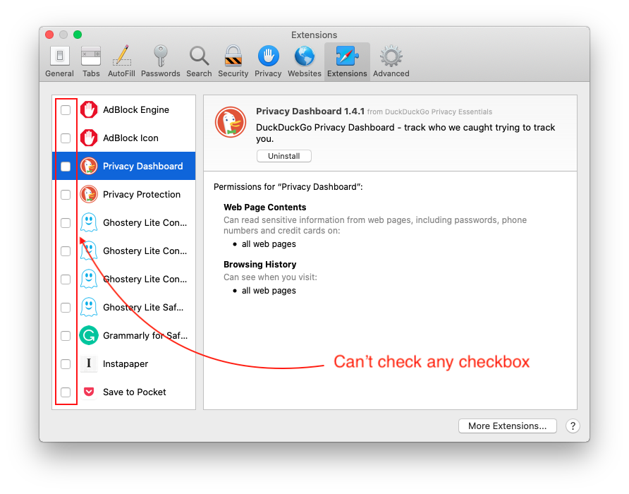 Can not enable Safari Extensions · Issue #64 · dosdude1/macos-catalina-patcher · GitHub