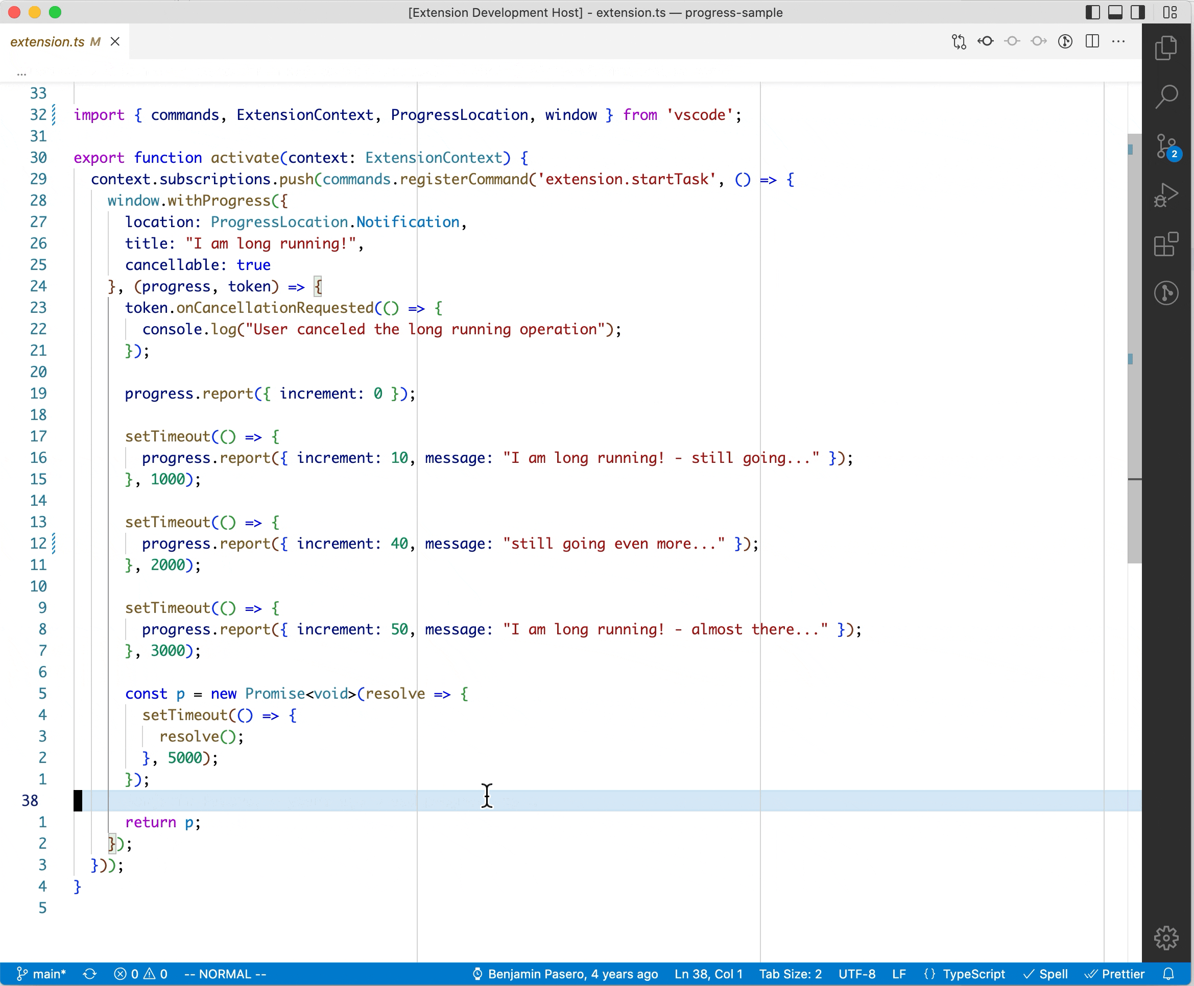 Progress Report Message Display Mechanism Bytemeta