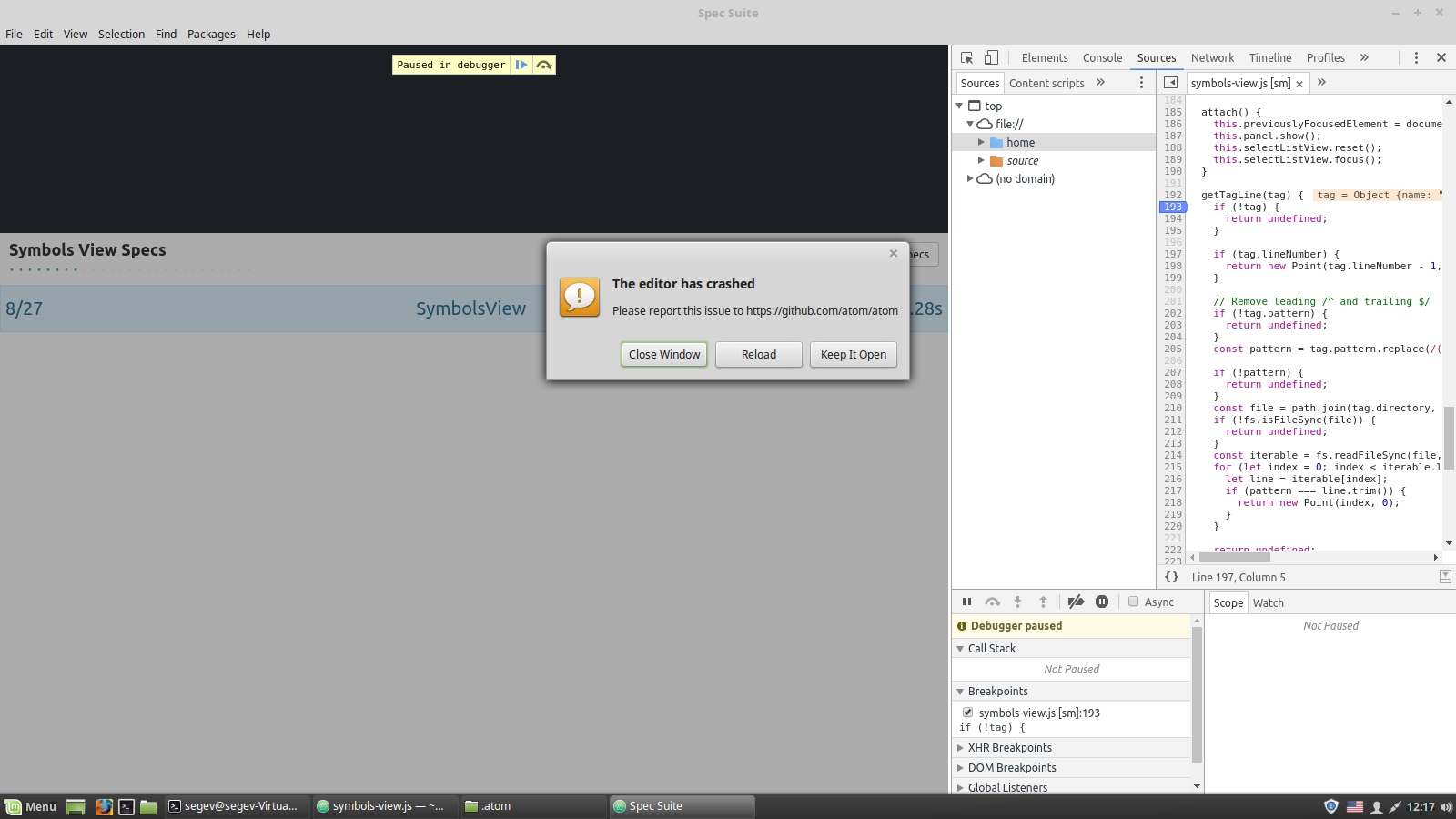 Editor crash while debugging after doing a step over · Issue #15688 ...