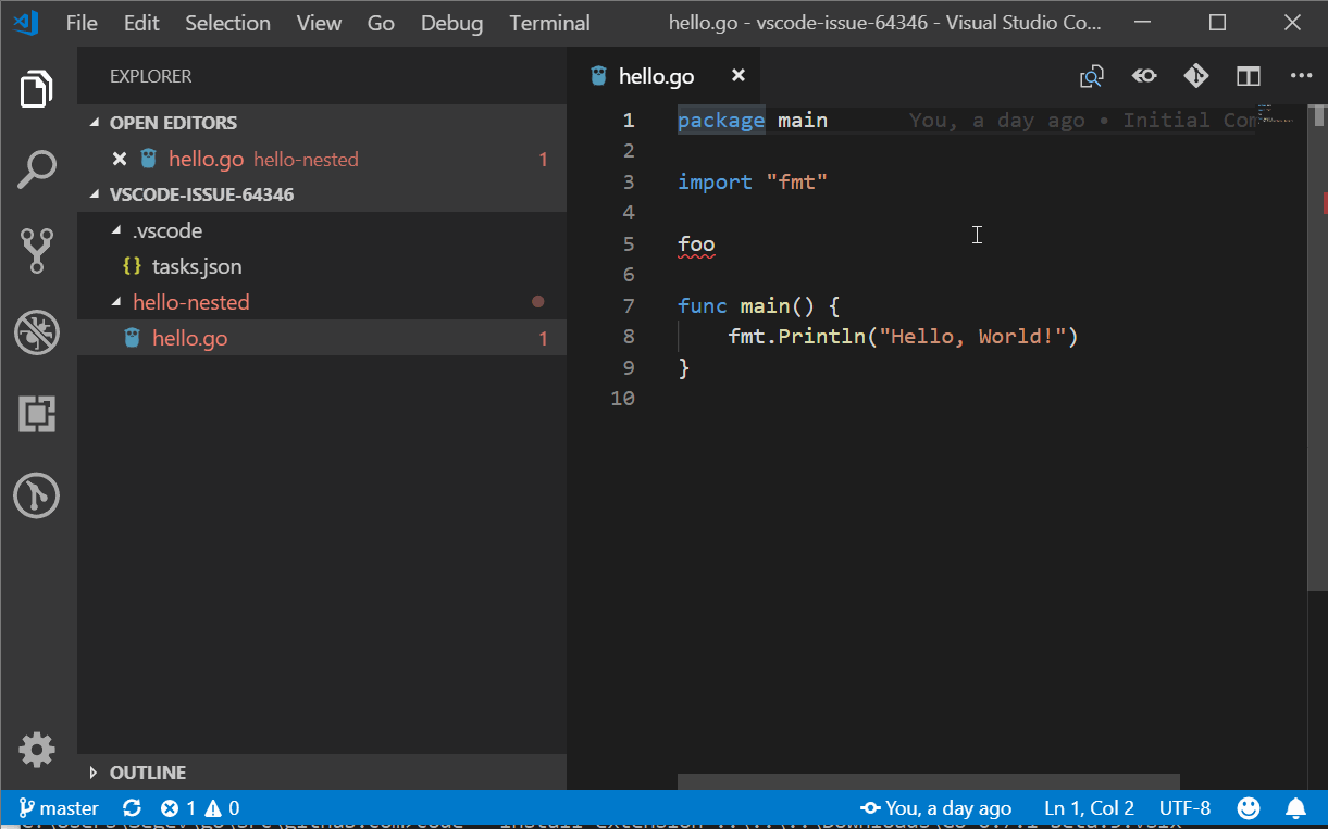 A Problem Matcher Generating A Path To A Non Existent File And Jump To Problem Leads To An