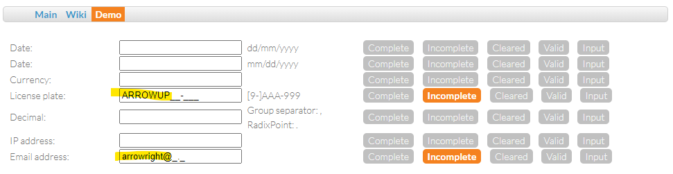 Arrow Keys Problem · Issue 2650 · Robinherbots Inputmask · Github