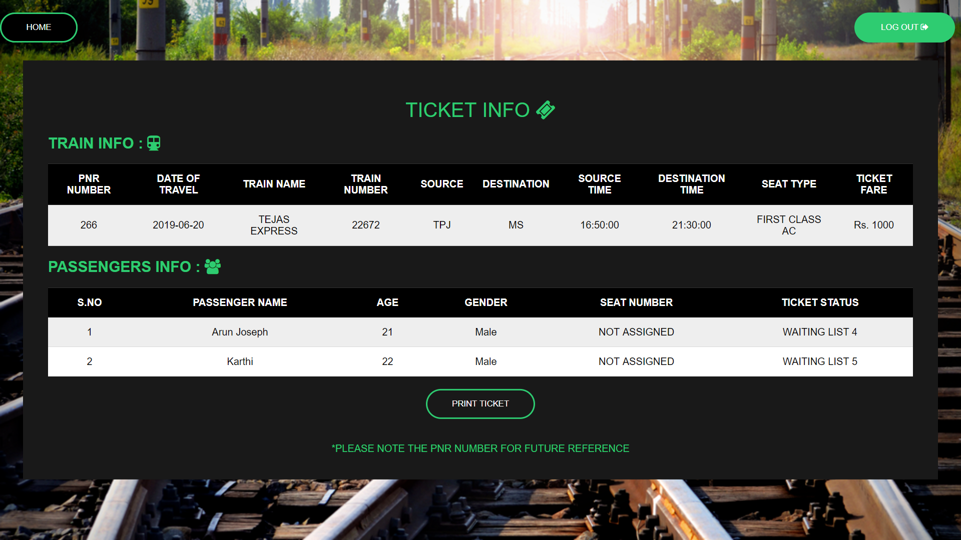 GitHub - Arun-Josh/TrainTicketBooking