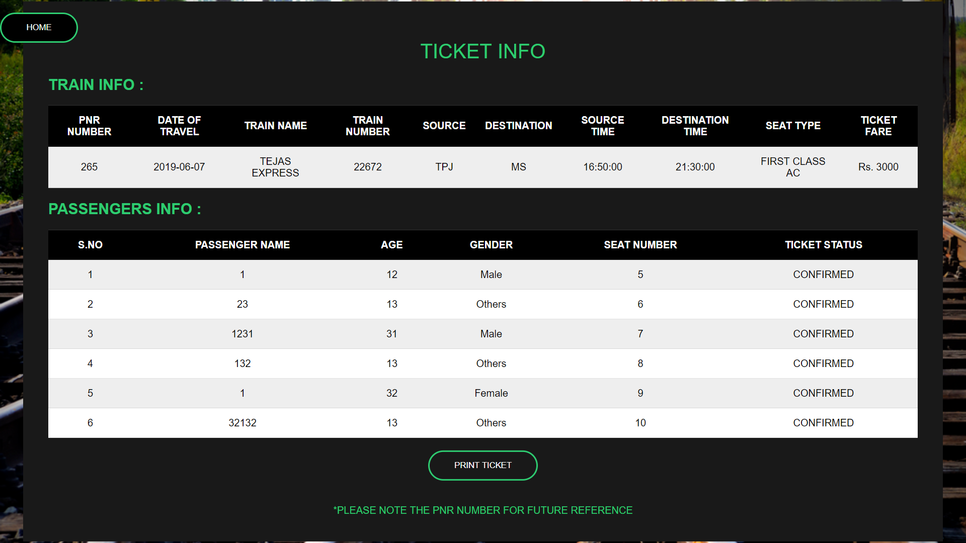 GitHub - Arun-Josh/TrainTicketBooking