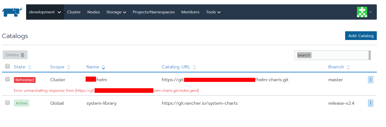 Cannot add custom git catalog in Rancher 2.4.5 · Issue #28188 · rancher/rancher · GitHub