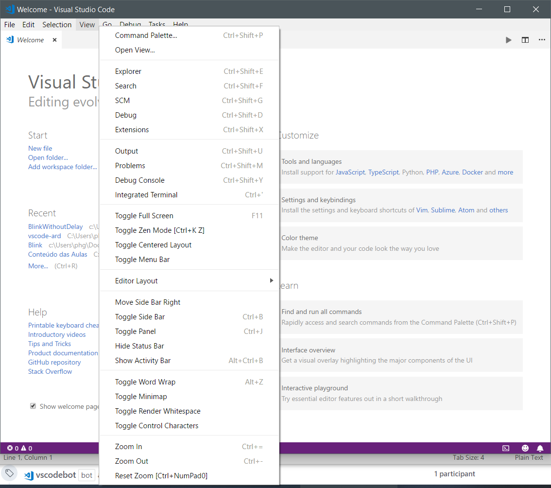 The 'view' menu has too many options · Issue #53914 · microsoft/vscode ...
