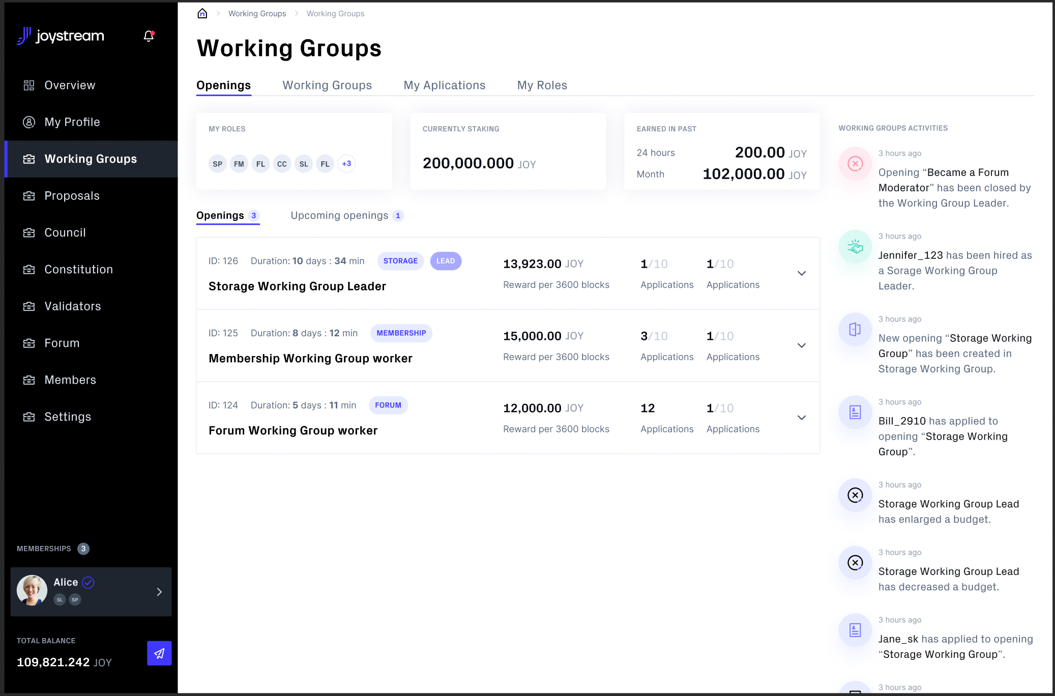 Working groups milestone · Issue #315 · Joystream/pioneer · GitHub