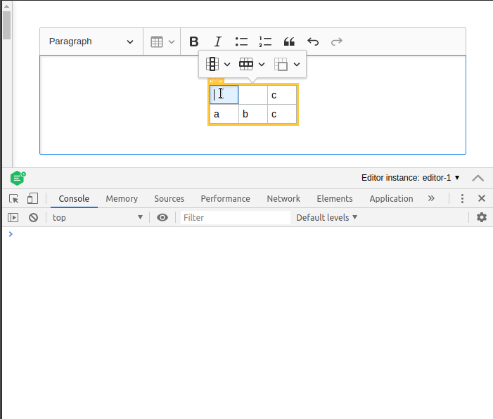 Merge two cells with content + undo blows the editor. · Issue #6634 · ckeditor/ckeditor5 · GitHub