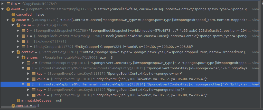 Add Explosion sources for drops · Issue #732 · SpongePowered/Sponge · GitHub
