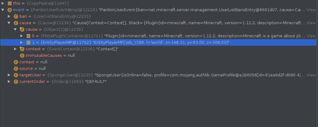 BanService should provide the CommandSource of a pardon · Issue #436 · SpongePowered/Sponge · GitHub