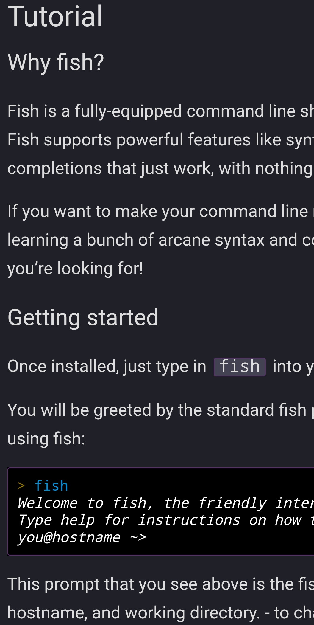 Documentation is clipped on right side · Issue #9690 · fish-shell/fish-shell · GitHub